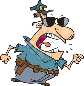 Royalty Free Clipart Image of an Angry Cop #410208 | iPHOTOS.com
